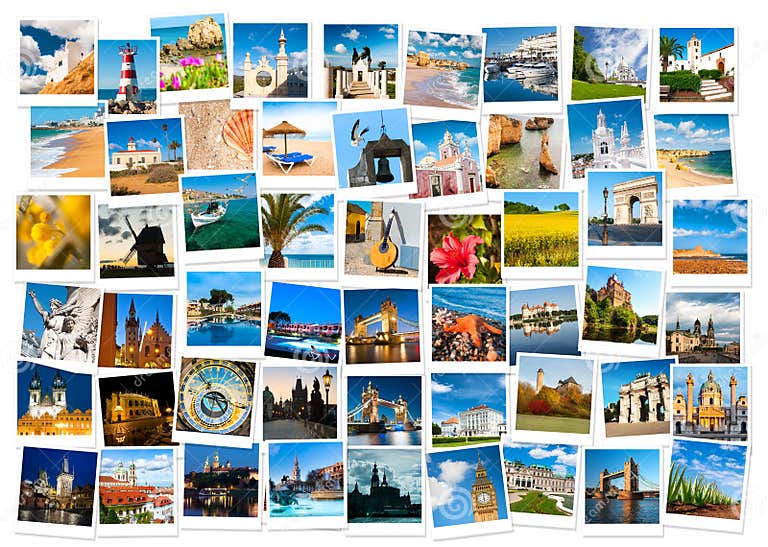 Reise in Europa-Collage stockbild. Bild von fotographien - 33971023