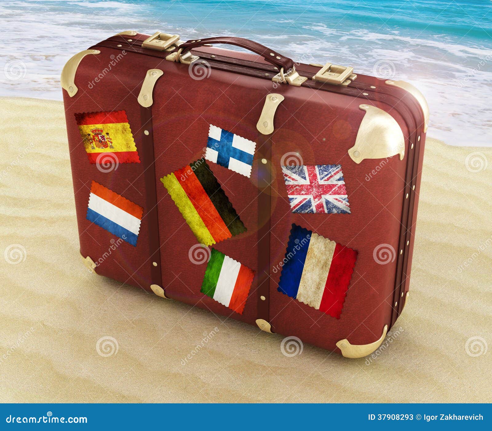 Reisekoffer stockbild. Bild von fall, reisender, gepäck - 37908293