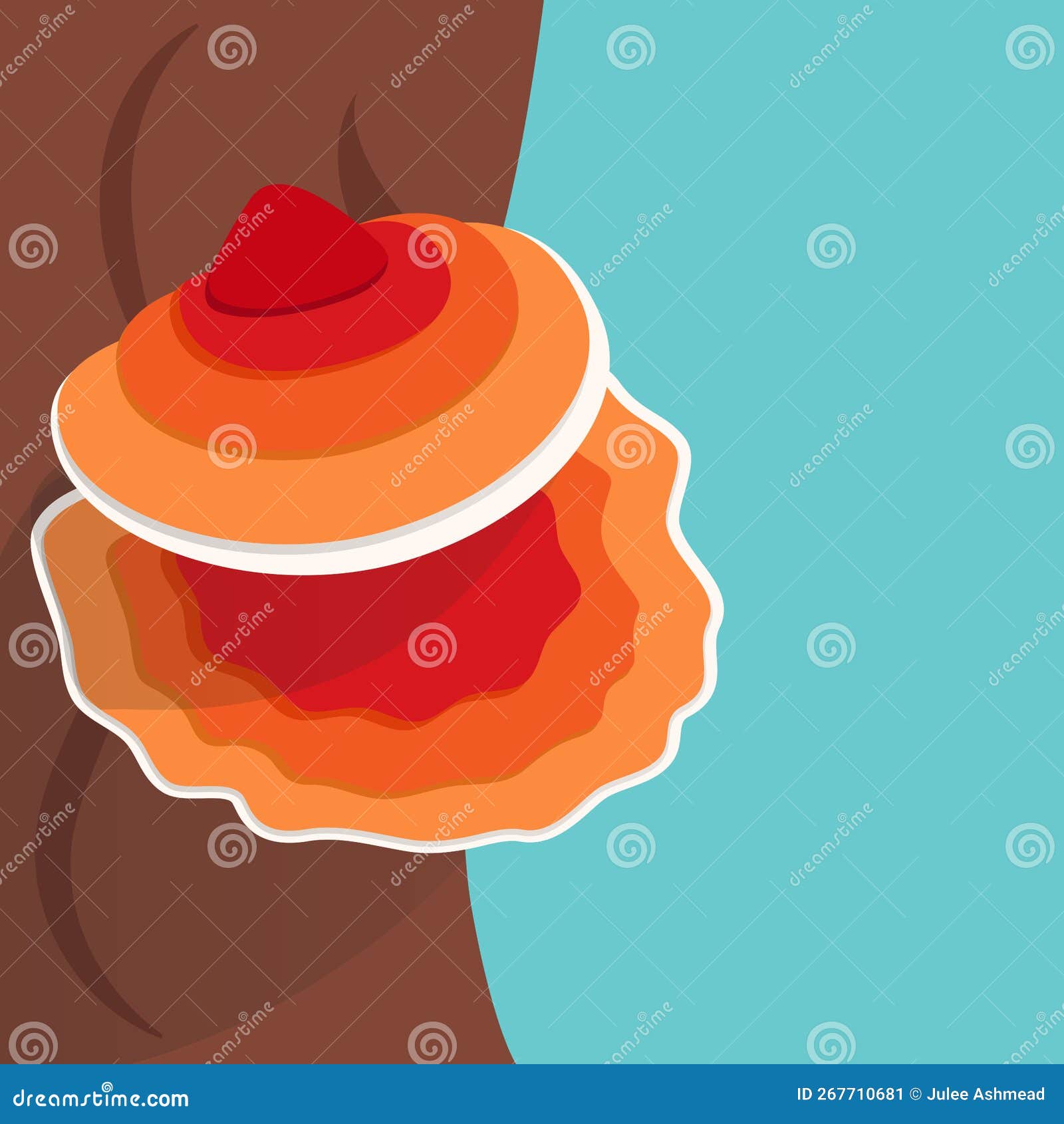 Reishi Ganoderma Lingzhi Mushroom Vector Illustration Stock ...