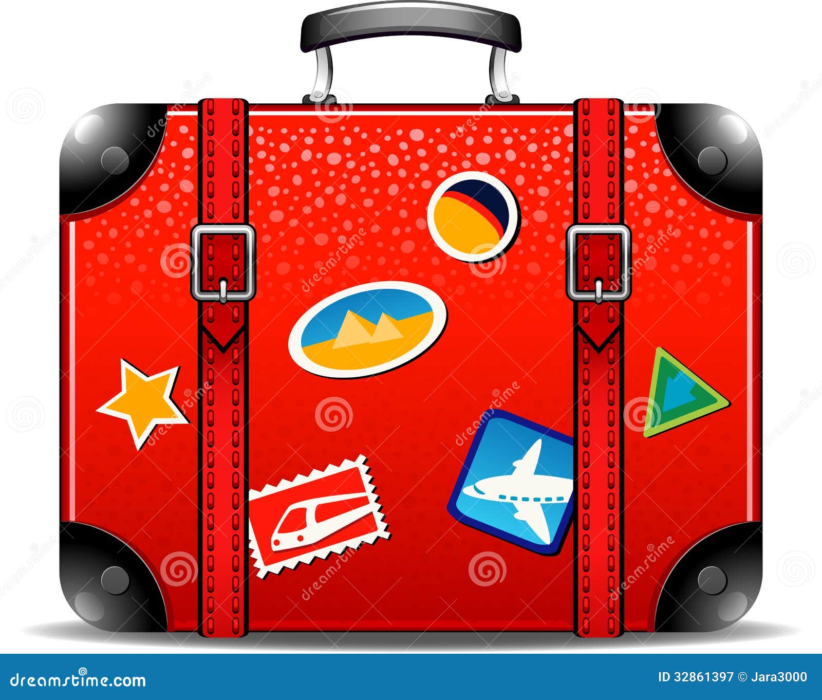 Reiskoffer vector illustratie. Illustration of reizen - 32861397