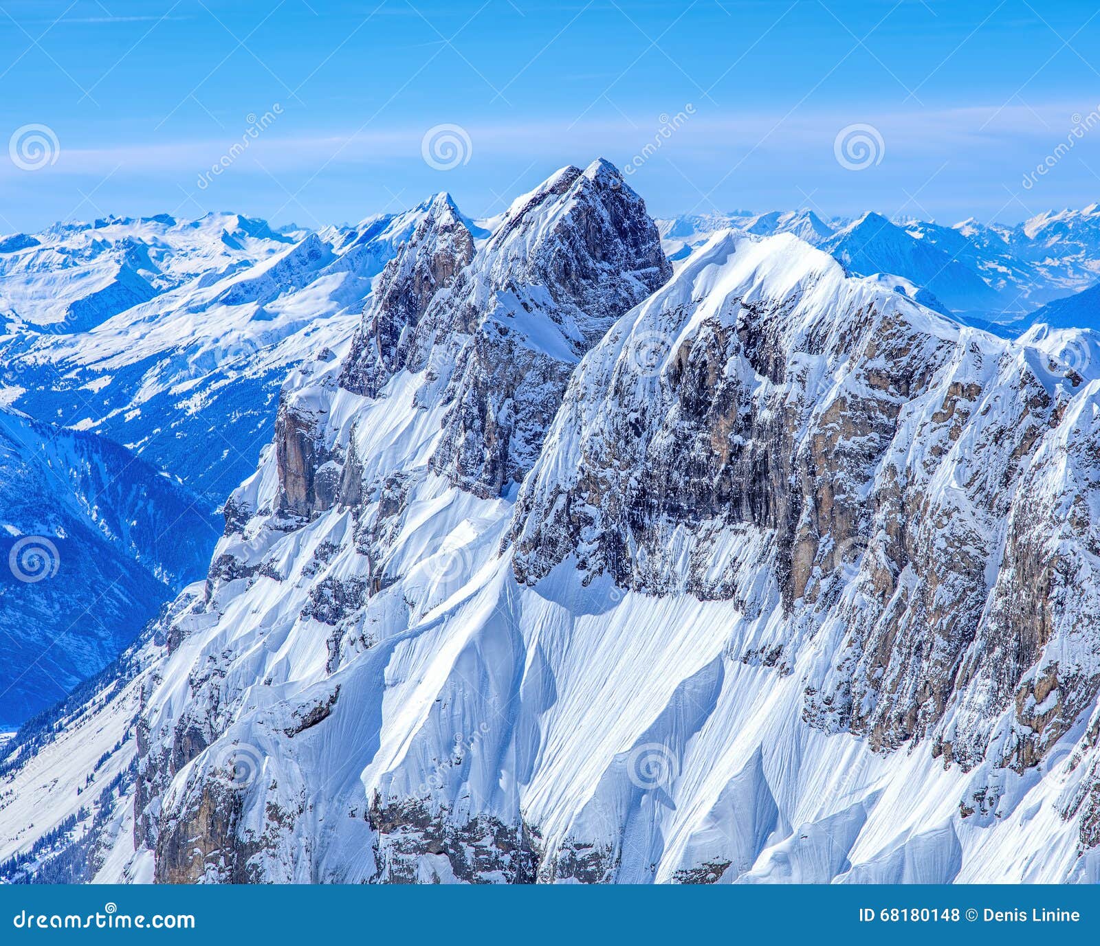 Reissend Nollen, View from Mt. Titlis Stock Photo - Image of summit ...