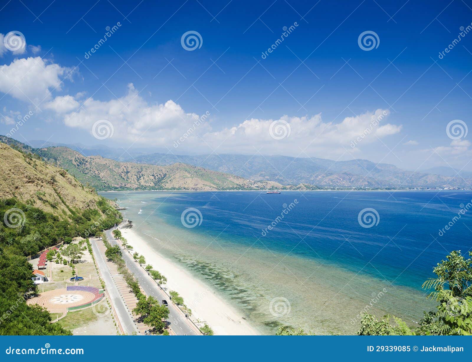 Reistrand Van Cristo Dichtbij Dili Oost-Timor Stock Afbeelding - Image ...