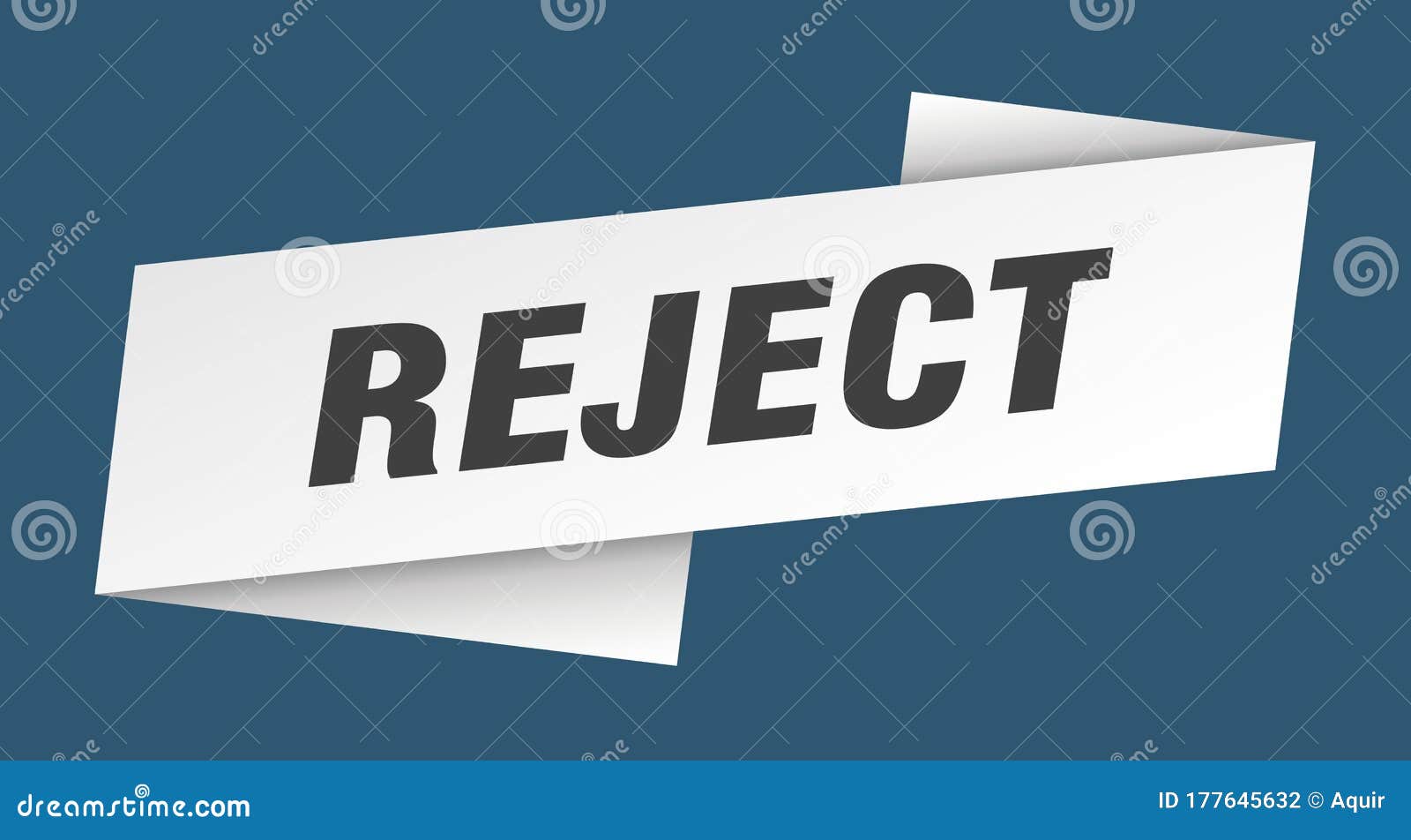 Reject Banner Template. Reject Ribbon Label Stock Vector - Illustration ...