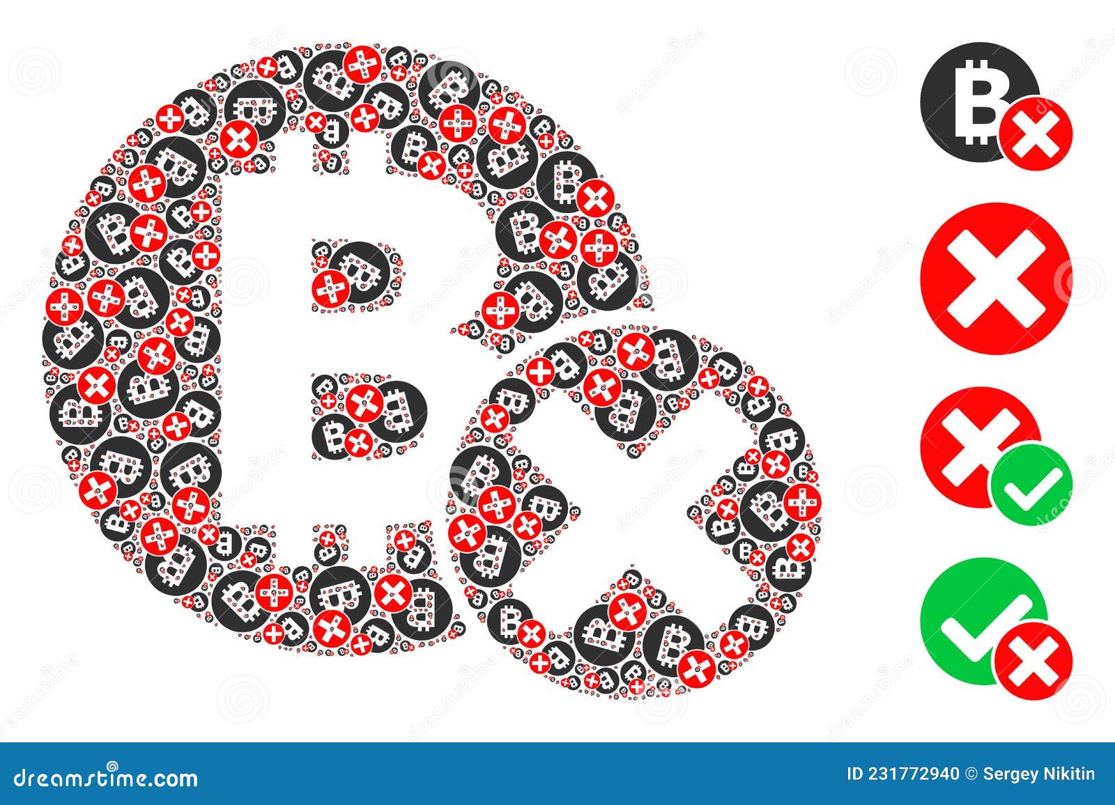 Vector Set Of Reject Click, Legal Documents And Ice Cream Icons Simple ...