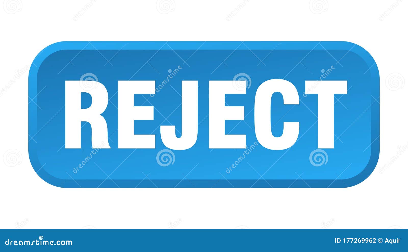 Reject Button. Reject Square 3d Push Button Stock Vector - Illustration ...