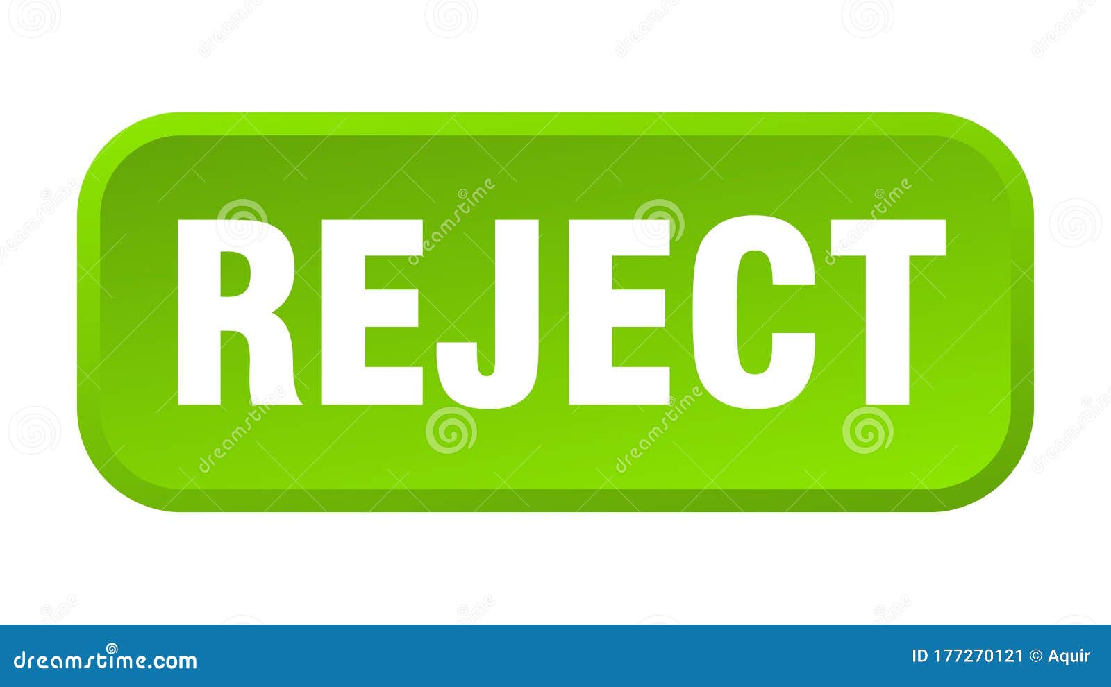 Reject Button. Reject Square 3d Push Button Stock Vector - Illustration ...