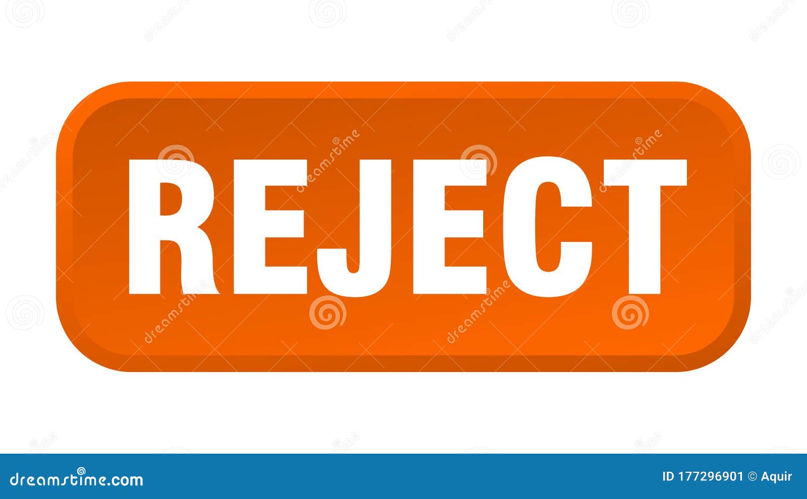 Reject Button. Reject Square 3d Push Button Stock Vector - Illustration ...