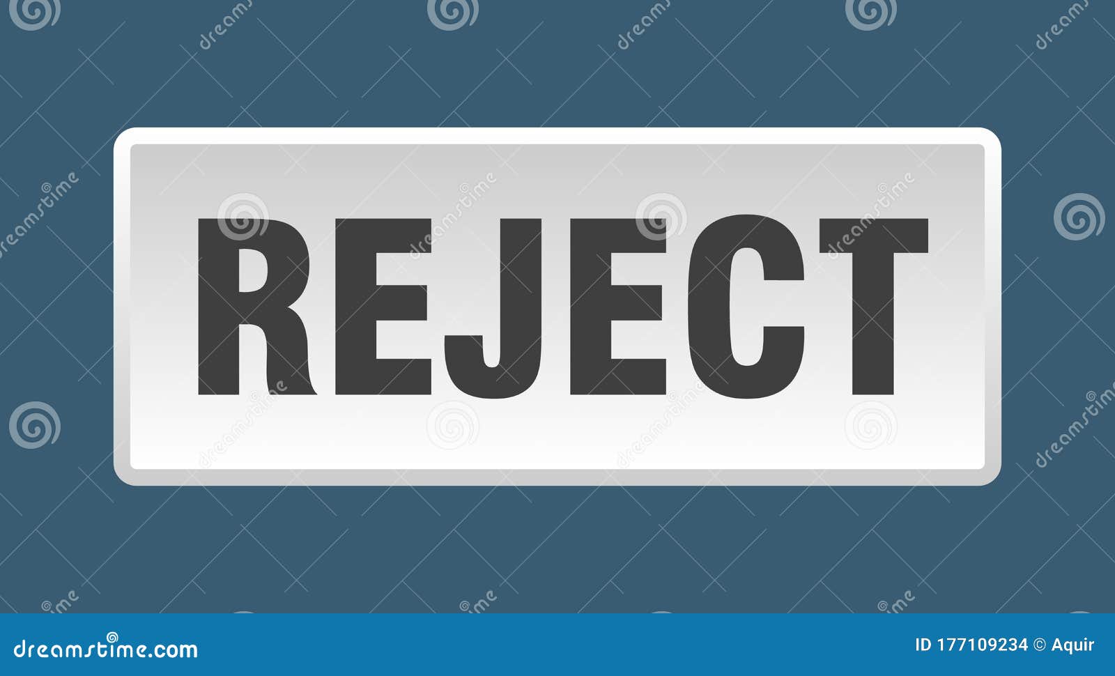 Reject Button. Reject Square Isolated Push Button Stock Vector ...