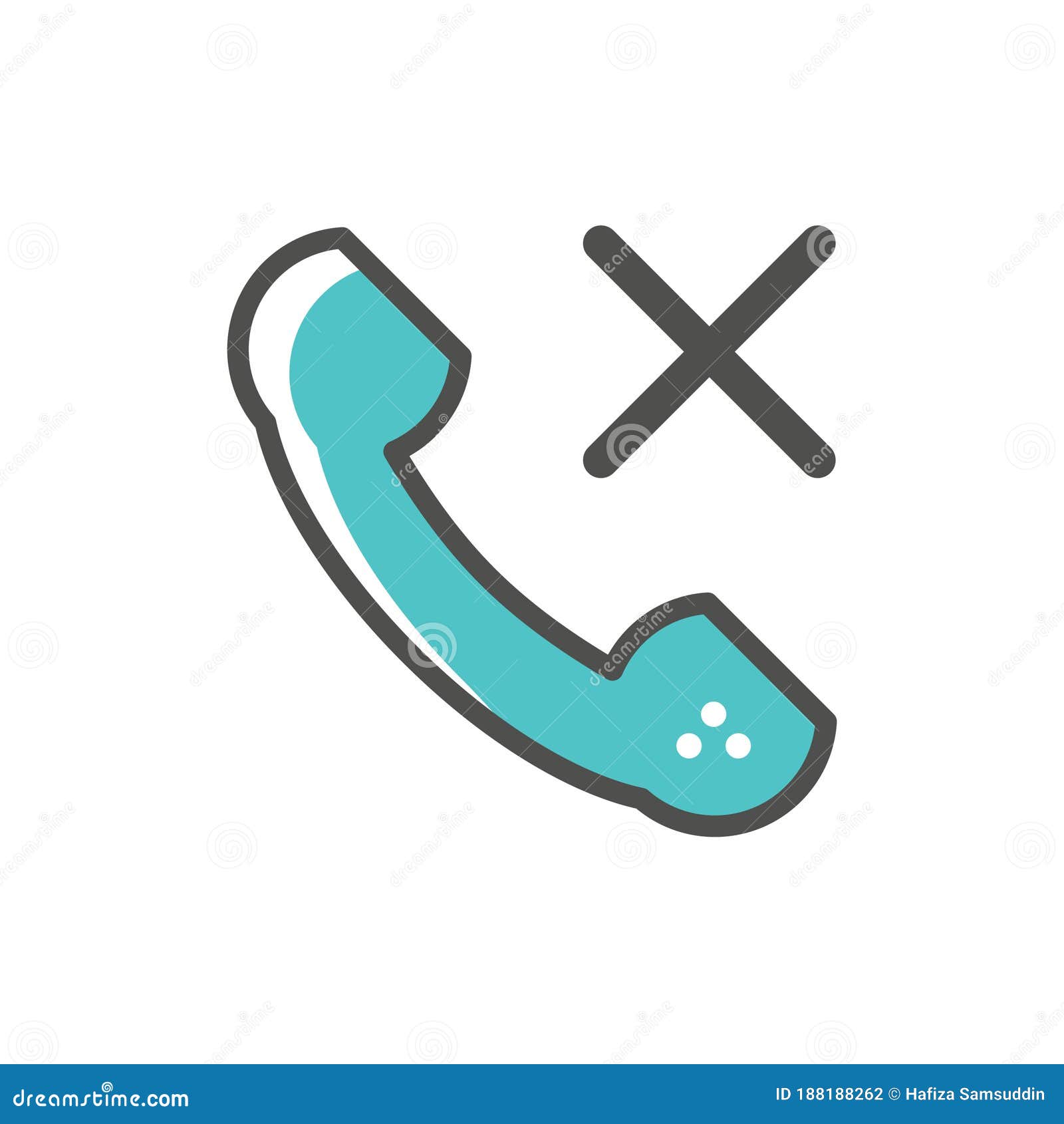 Reject Call Icon. Vector Illustration Decorative Design Stock Vector ...