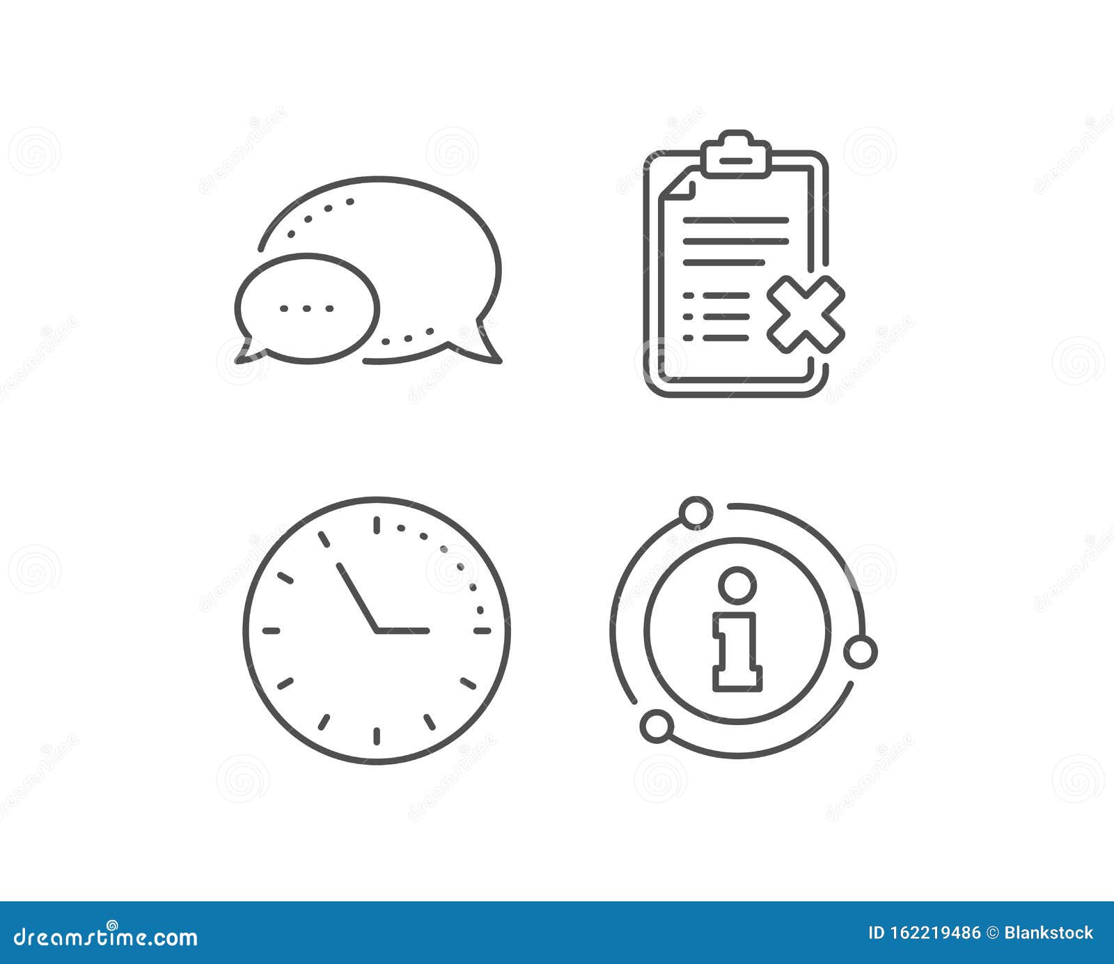 Reject Checklist Line Icon. Decline Document Sign. Vector Stock Vector ...