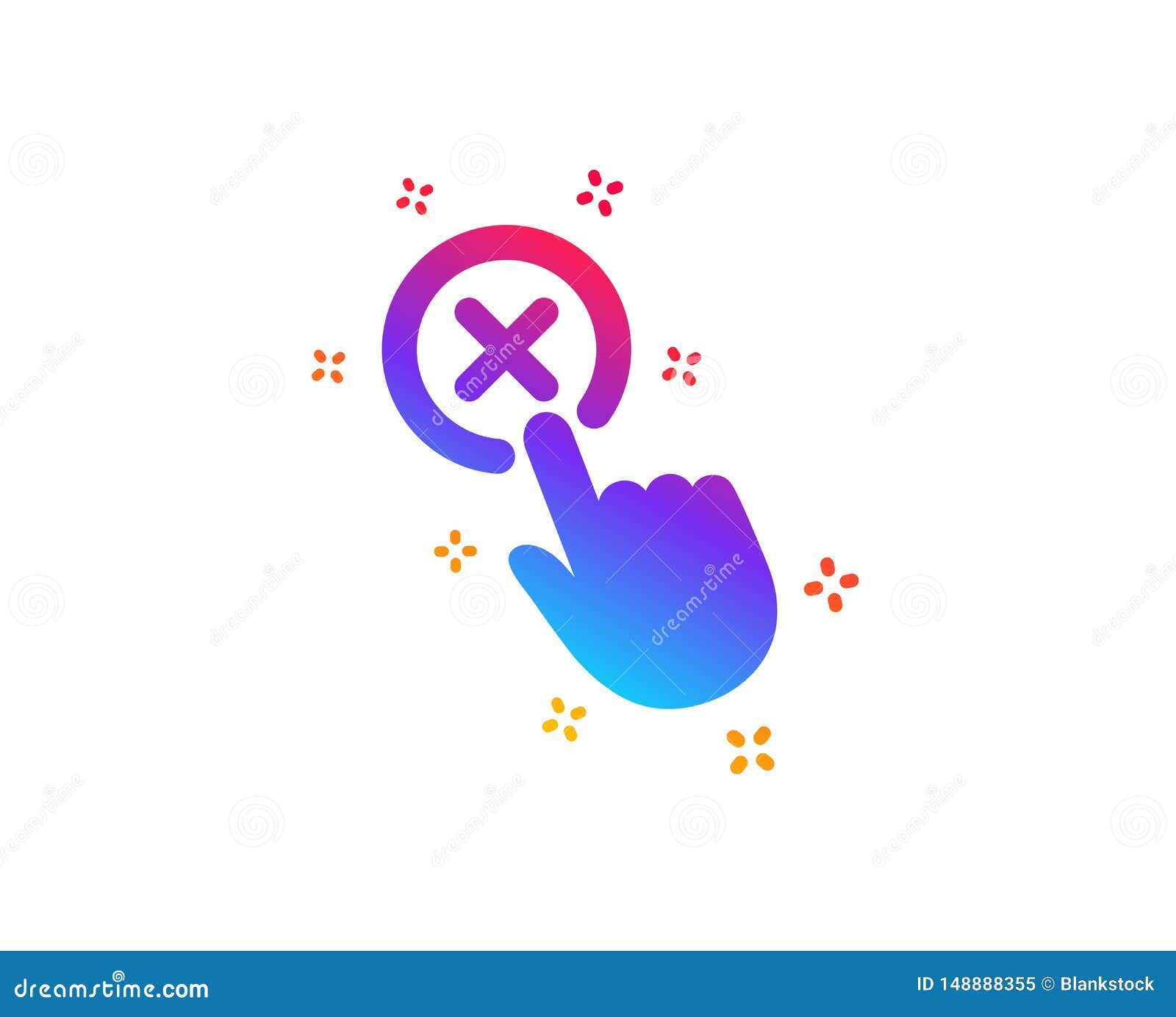 Reject Click Icon. Decline Button Sign. Vector Stock Vector ...