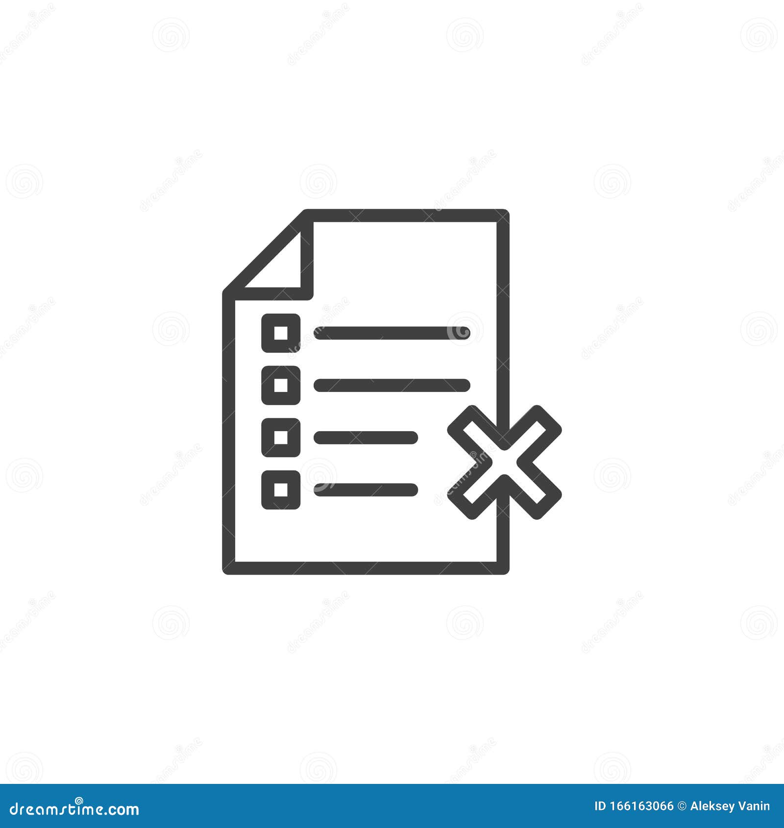 Checklist With Cross Icon. Clipboard With Red X Marks Vector ...