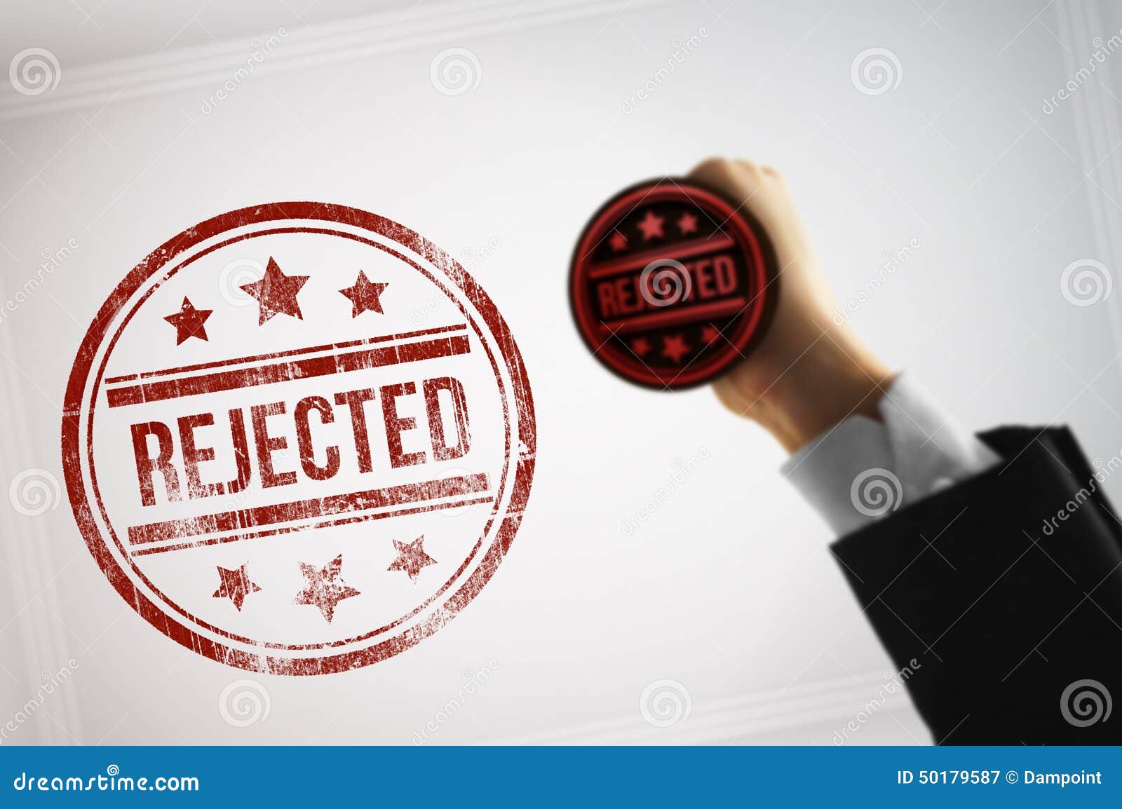 Reject a Document with a Red Stamp Stock Image - Image of disagree ...