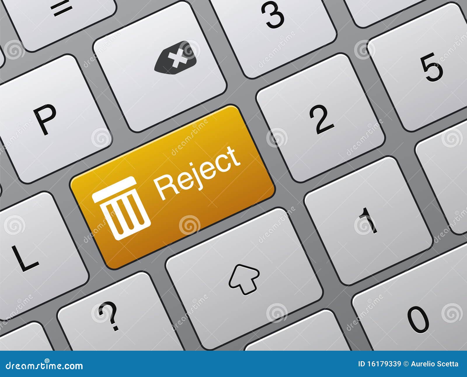 Reject Enter Button on Laptop Stock Vector - Illustration of keyboard ...
