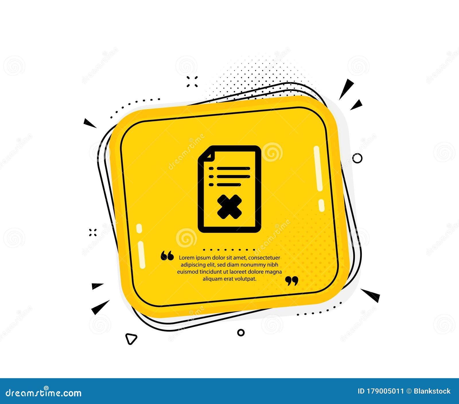 Reject File Icon. Decline Document Sign. Vector Stock Vector ...