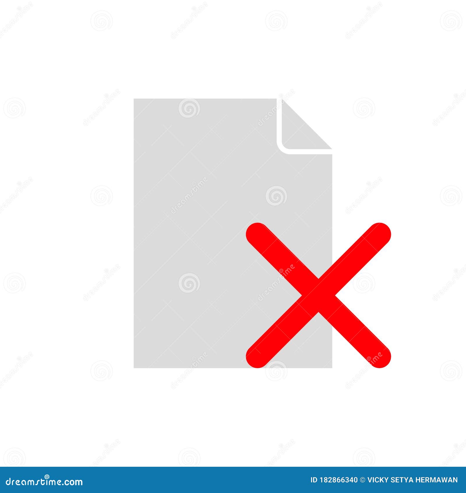 Reject Form Icon. Refusal Document Icon. Flat Illustration of Refuse ...