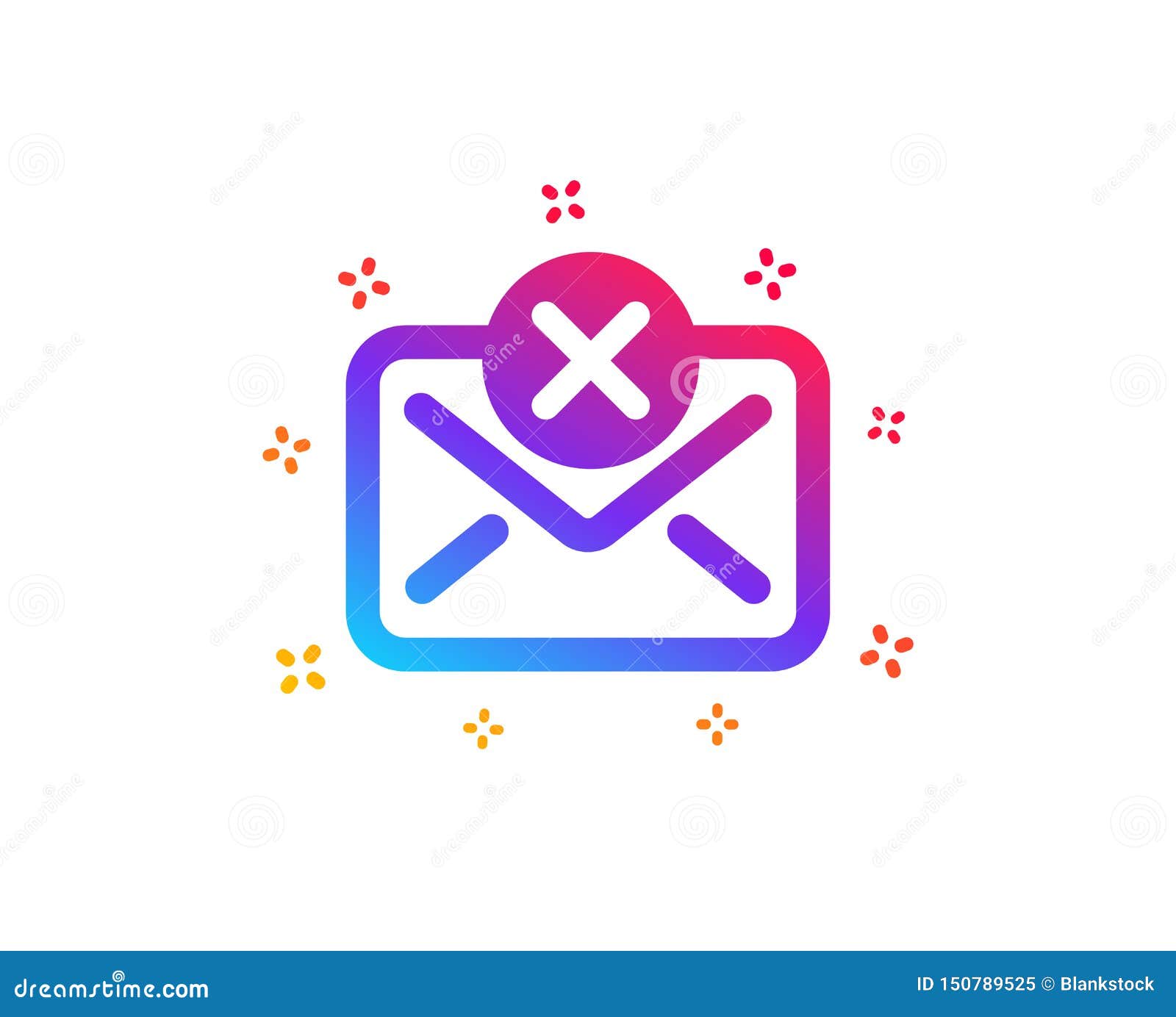 Reject Mail Icon. Delete Message Sign. Vector Stock Vector ...