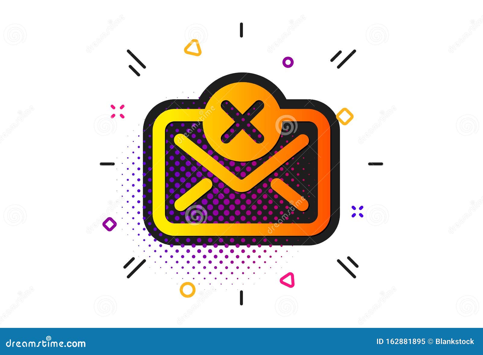 Reject Mail Icon. Delete Message Sign. Vector | CartoonDealer.com ...