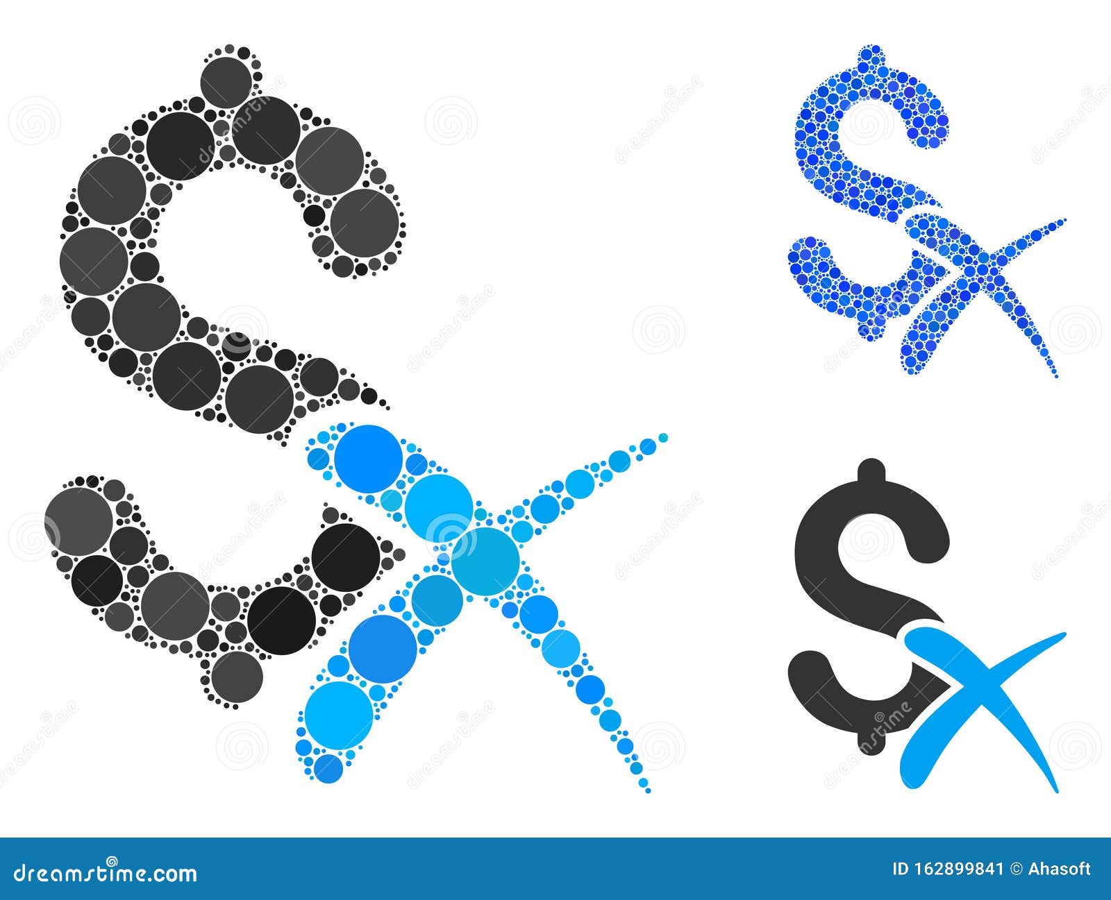 Reject Money Composition Icon of Round Dots Stock Illustration ...