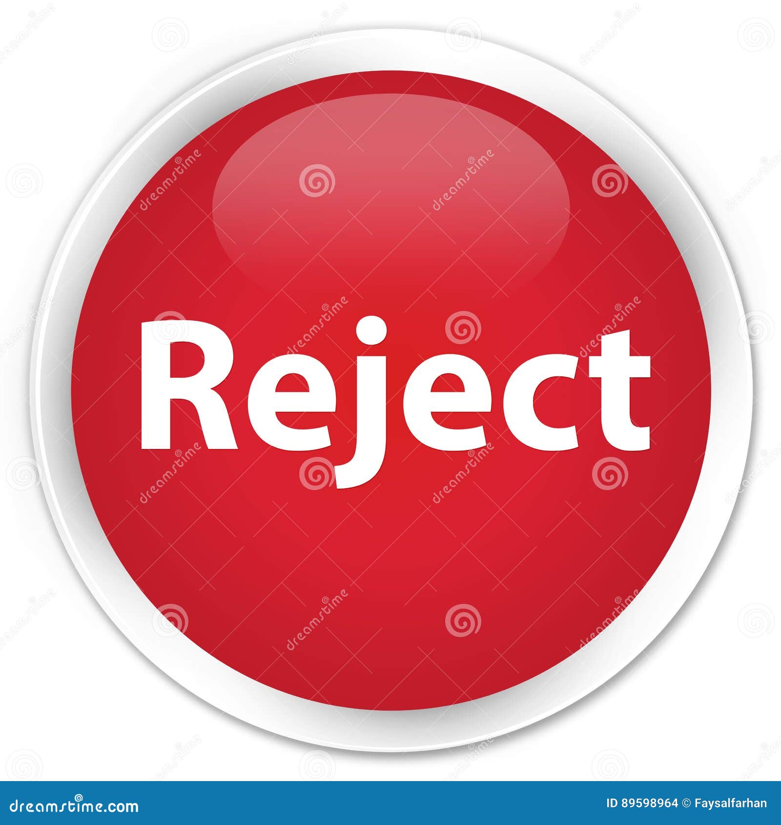 Reject Premium Red Round Button Stock Illustration - Illustration of ...