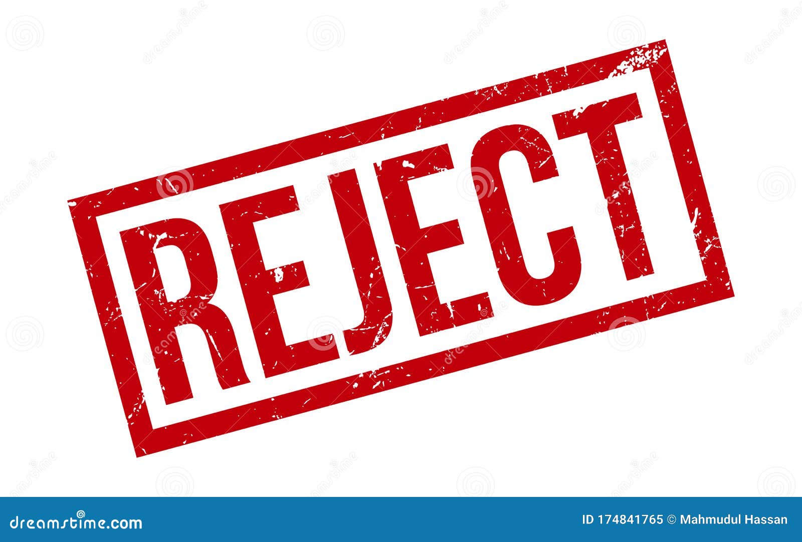 Reject Rubber Stamp. Red Reject Rubber Grunge Stamp Seal Vector ...