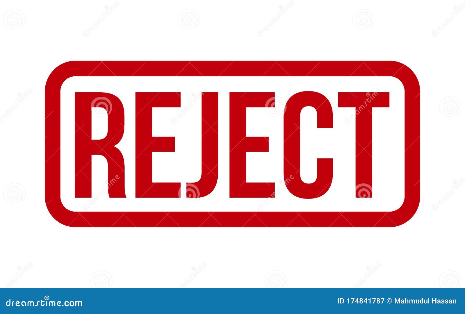 Reject Rubber Stamp. Red Reject Rubber Grunge Stamp Seal Vector ...