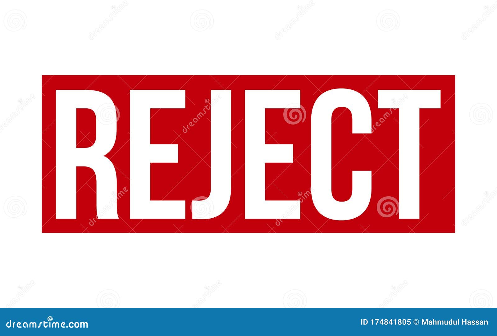 Reject Rubber Stamp. Red Reject Rubber Grunge Stamp Seal Vector ...