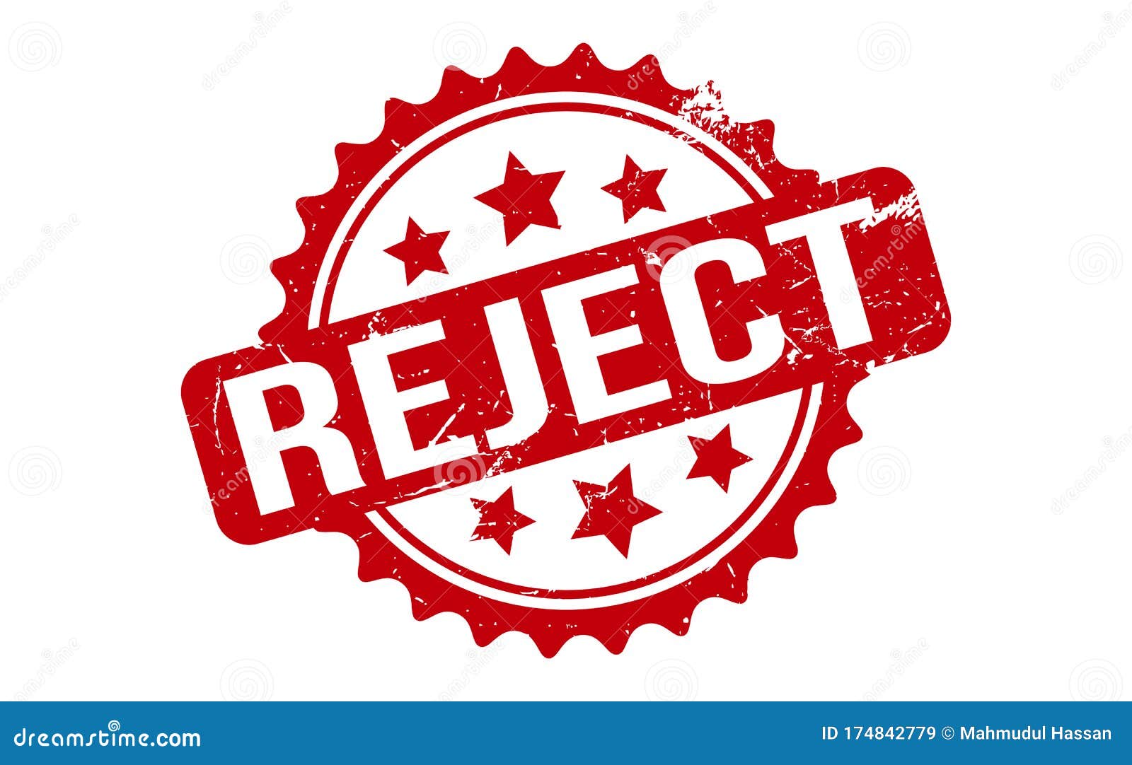 Reject Rubber Stamp. Red Reject Rubber Grunge Stamp Seal Vector ...