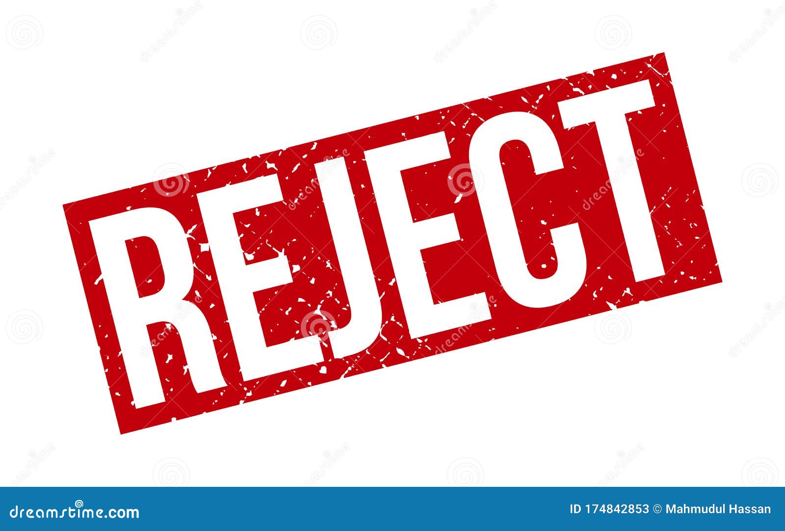 Reject Rubber Stamp. Red Reject Rubber Grunge Stamp Seal Vector ...