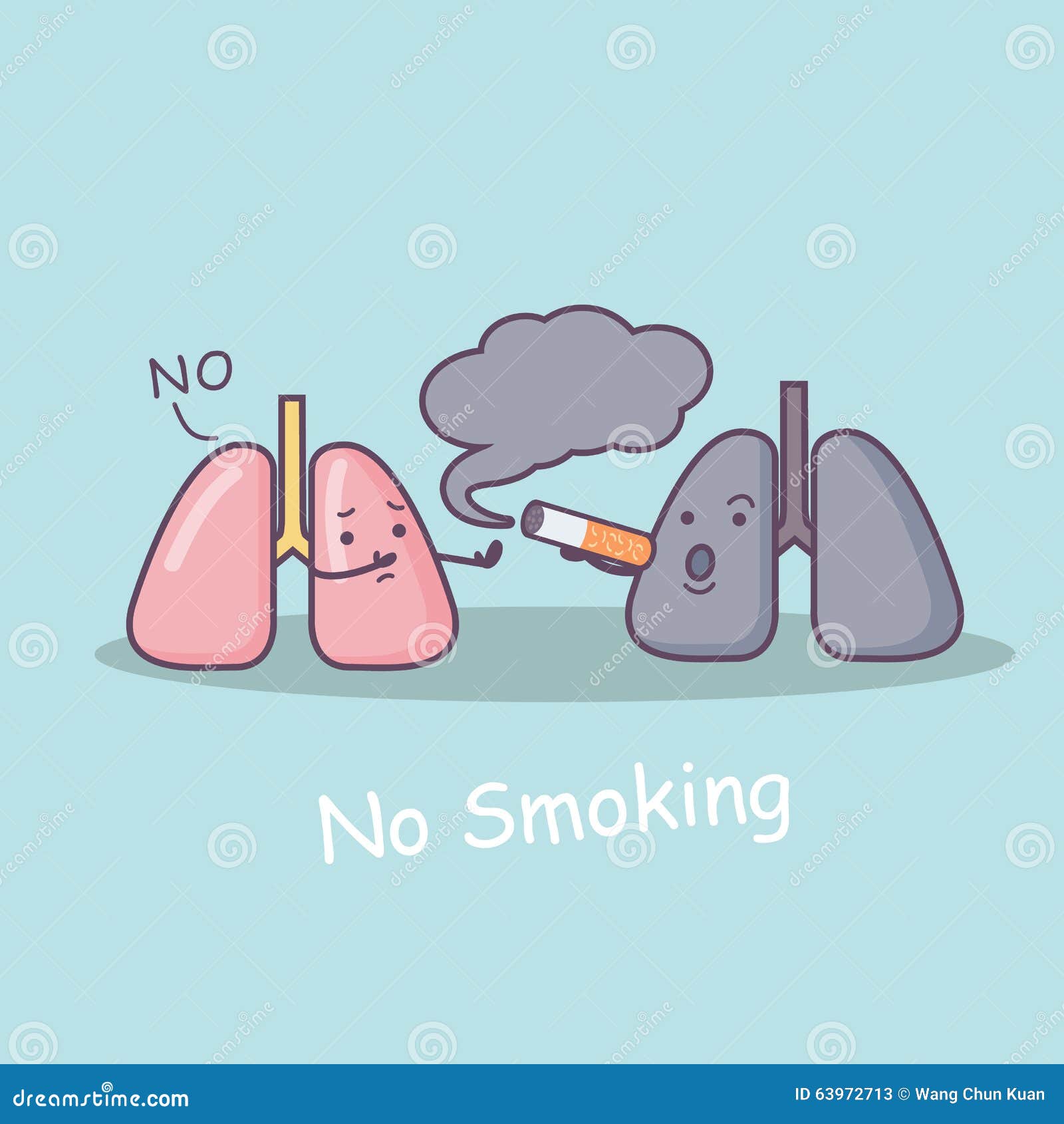 Reject Secondhand Smoke Concept Stock Vector - Illustration of intake ...