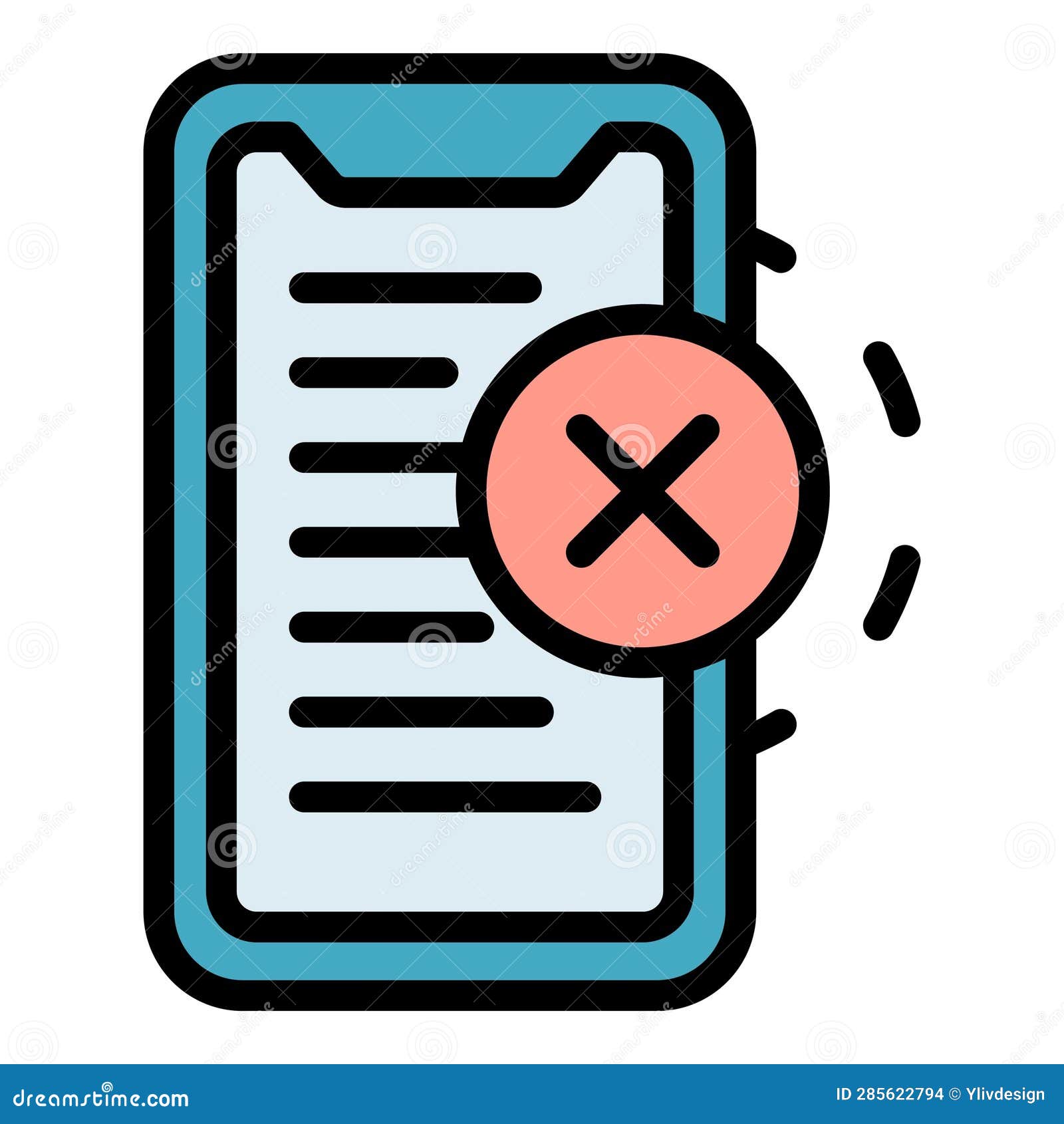 Reject Secure Login Icon Vector Flat Stock Vector - Illustration of ...