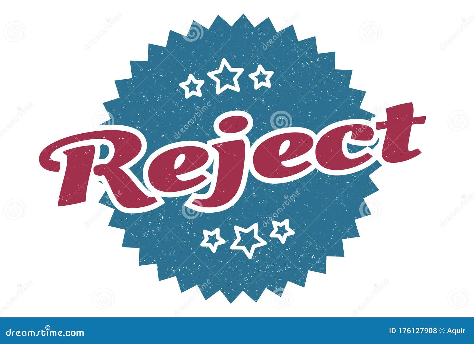 Reject Sign. Reject Vintage Retro Label Stock Vector - Illustration of ...