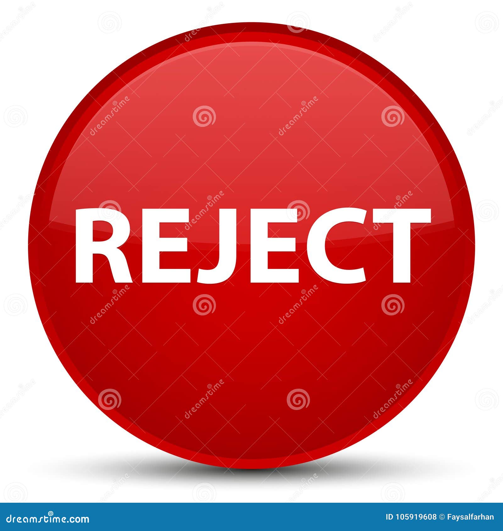 Reject Special Red Round Button Stock Illustration - Illustration of ...
