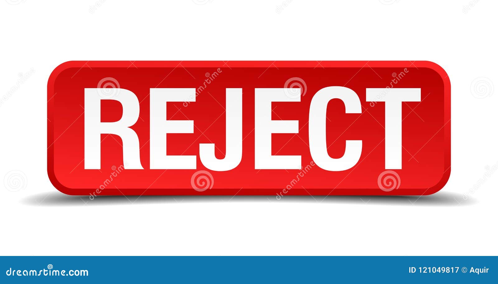 Reject button stock vector. Illustration of banner, website - 121049817