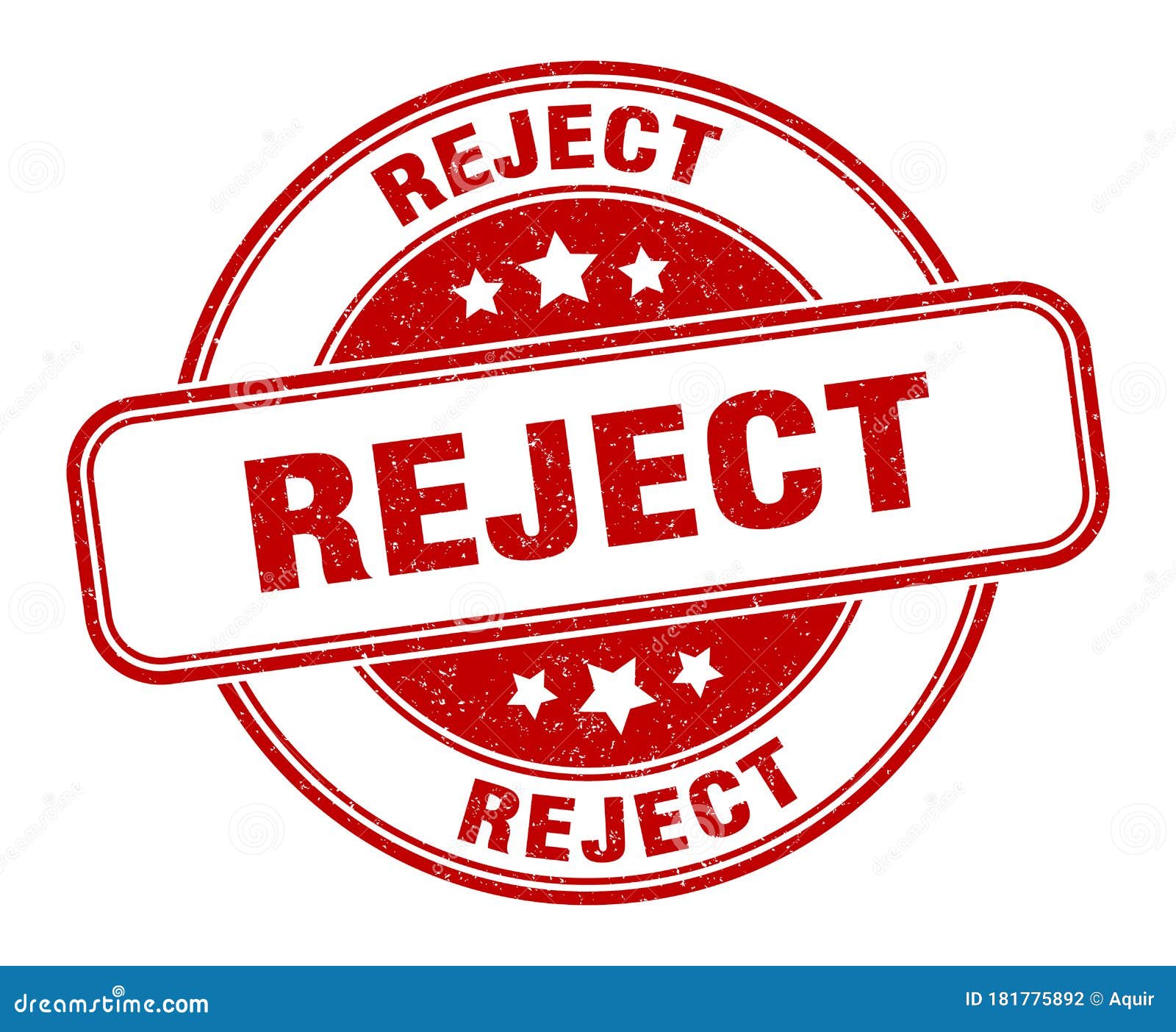 Reject Stamp. Reject Round Grunge Sign Stock Vector - Illustration of ...