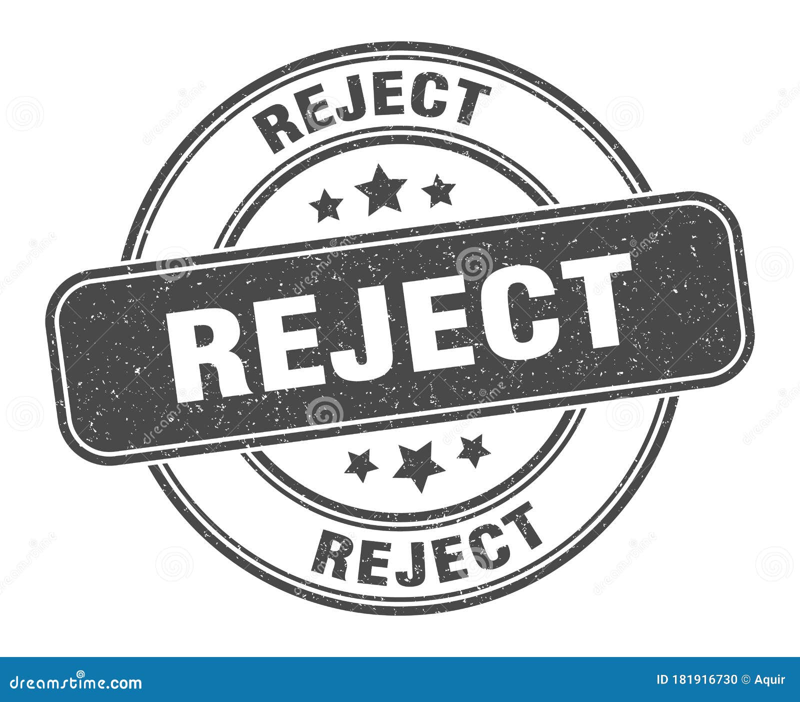 Reject Stamp. Reject Round Grunge Sign Stock Vector - Illustration of ...