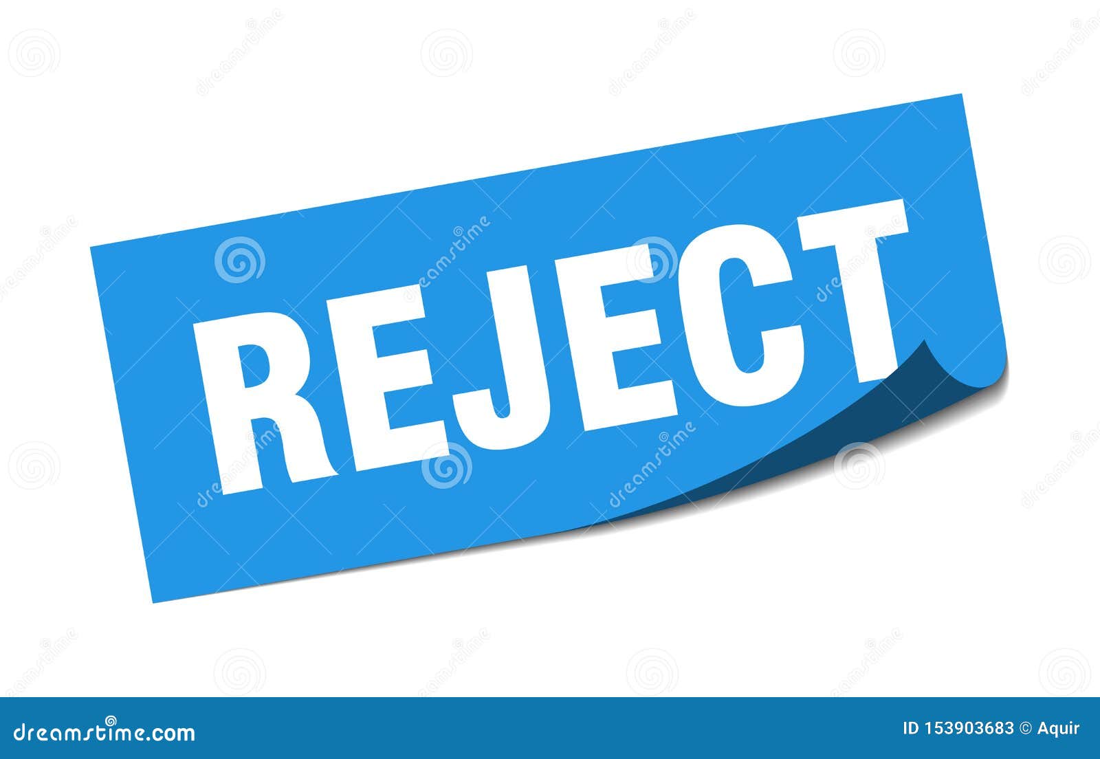 Reject sticker. stock vector. Illustration of design - 153903683