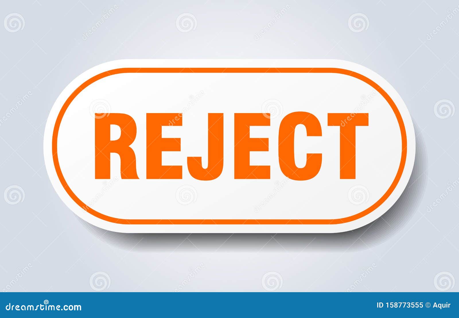 Reject sticker. stock vector. Illustration of isolated - 158773555
