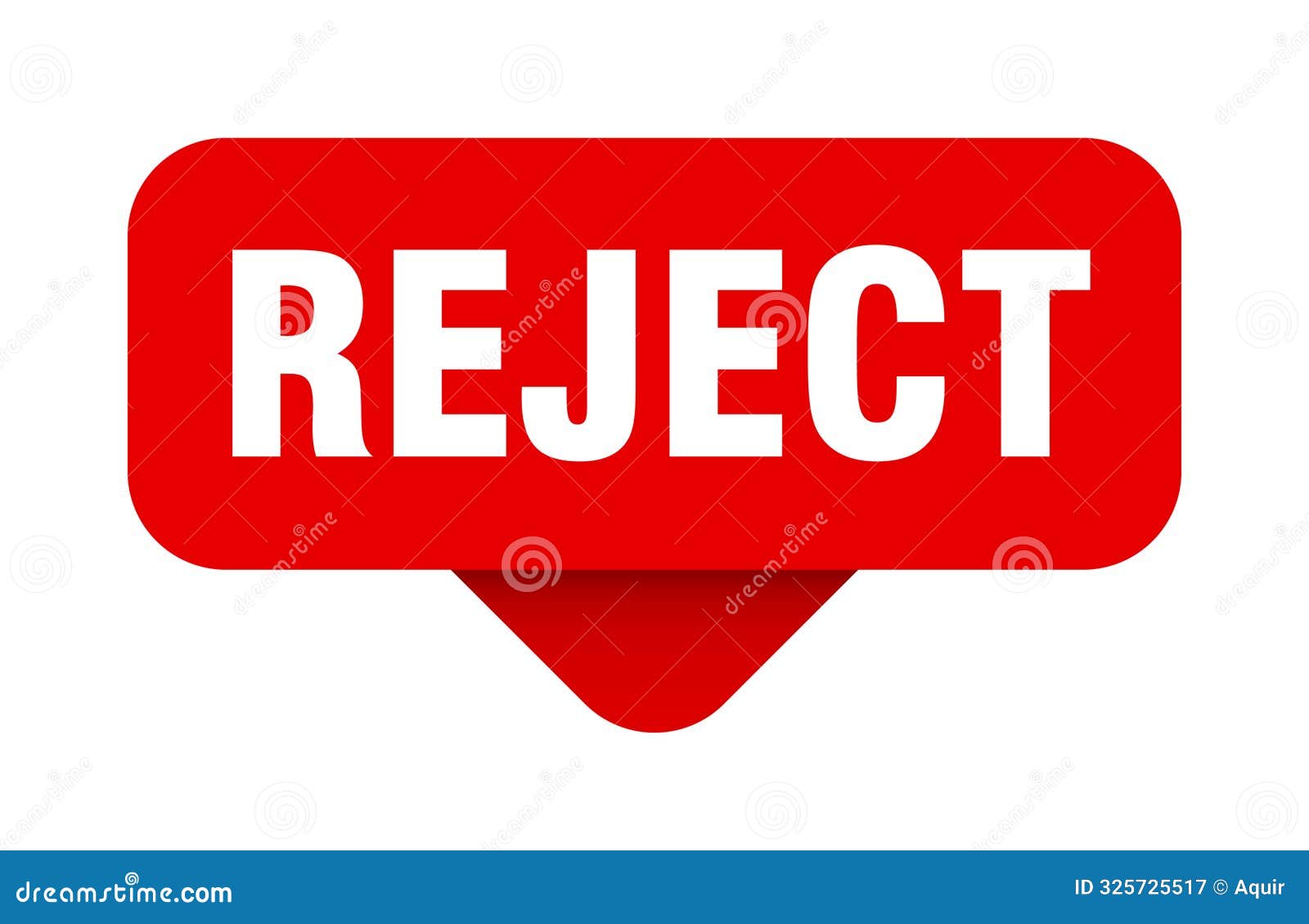 Reject Sticker. Reject Sign on Transparent Background Stock Vector ...
