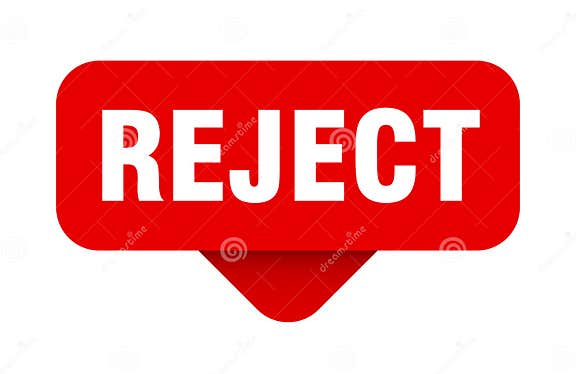Reject Sticker. Reject Sign on Transparent Background Stock Vector ...