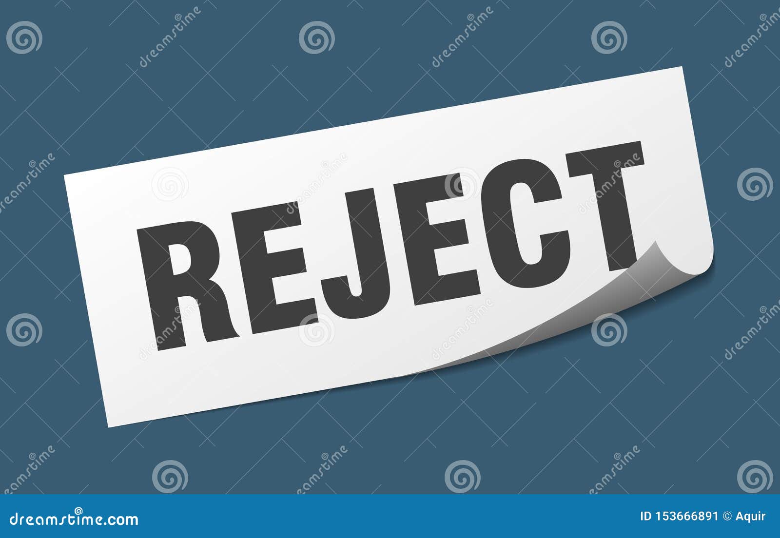 Reject sticker. stock vector. Illustration of reject - 153666891