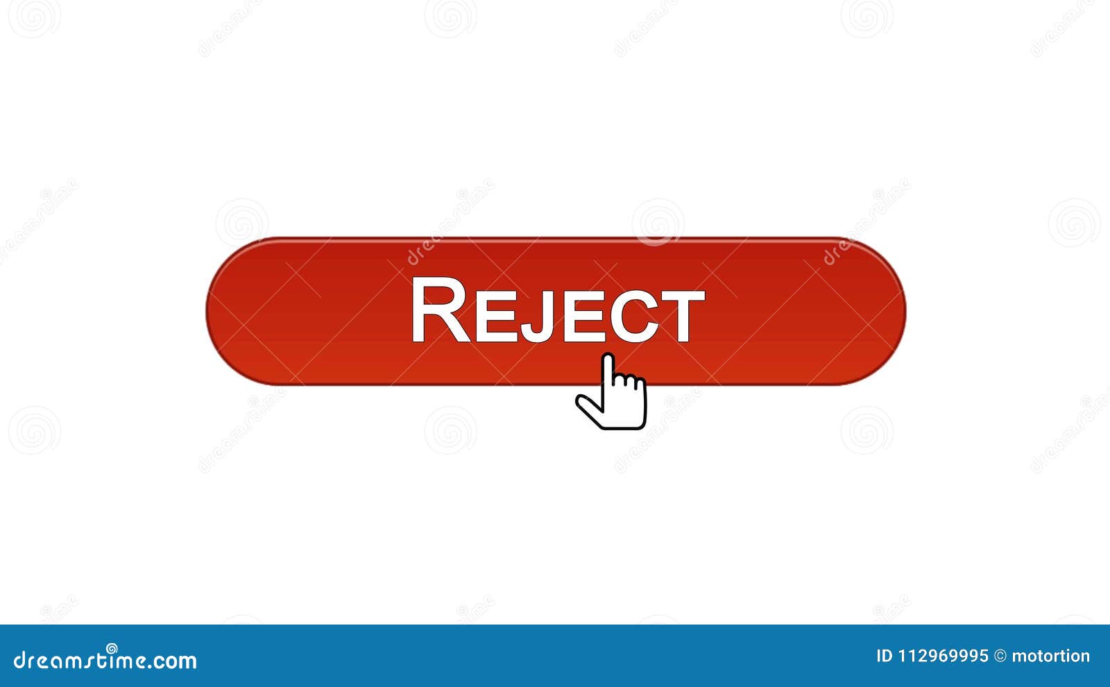 Reject Web Interface Button Clicked with Mouse Cursor, Wine Red, Access Denied Stock ...