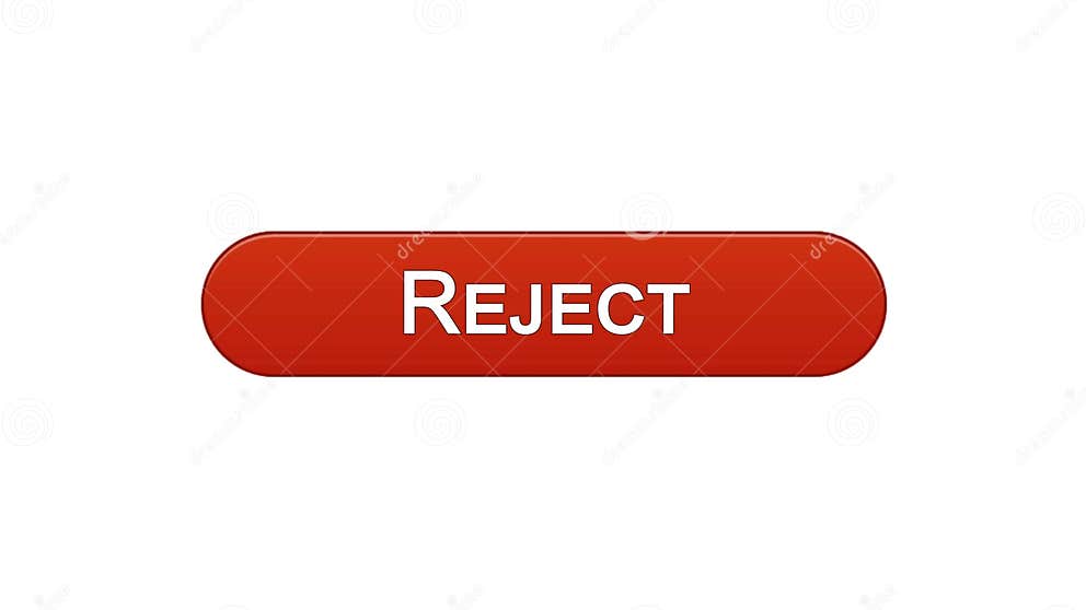 Reject Web Interface Button Wine Red Color, Internet Site Design ...