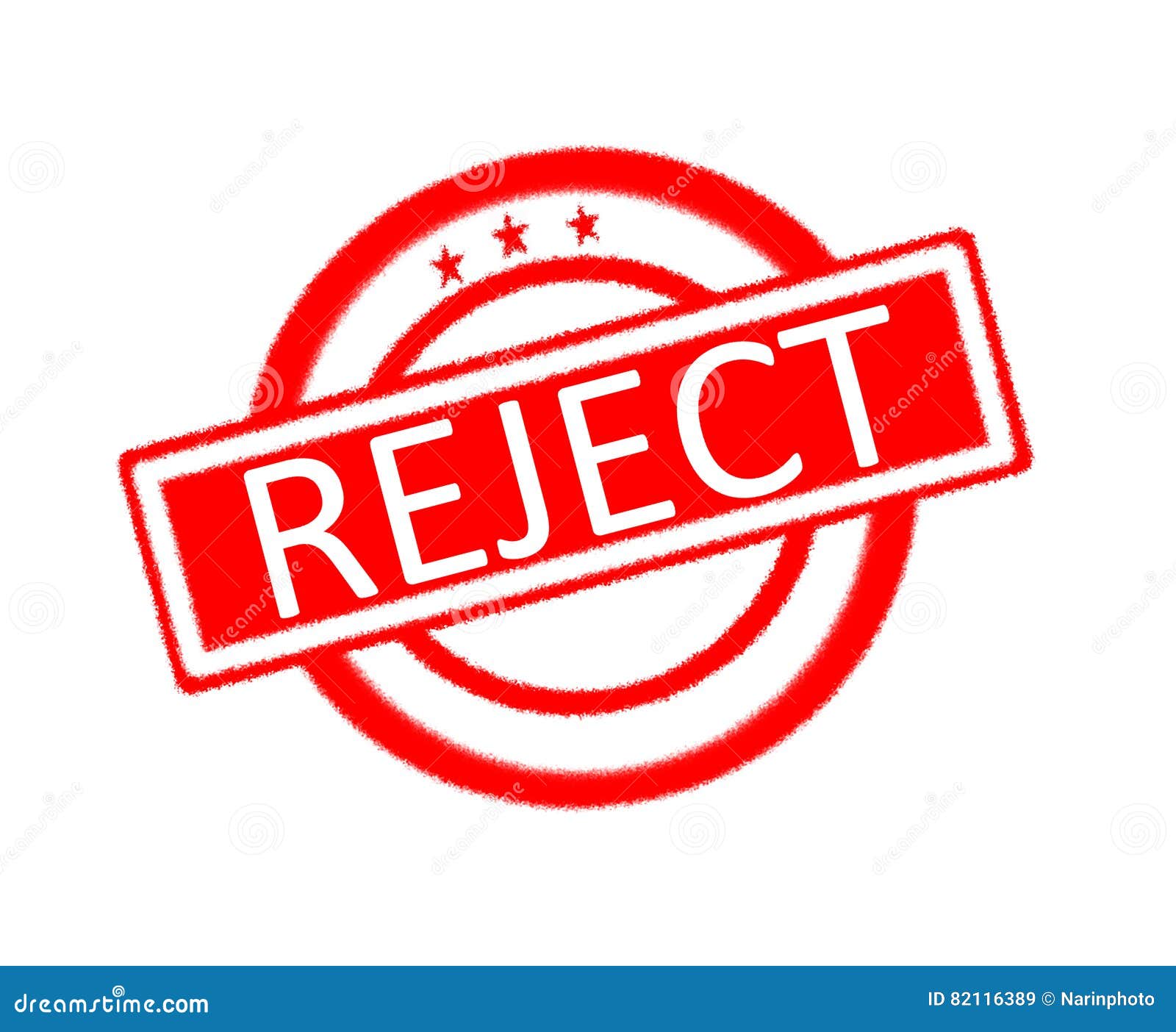 Reject Word Written on Red Rubber Stamp Stock Illustration ...