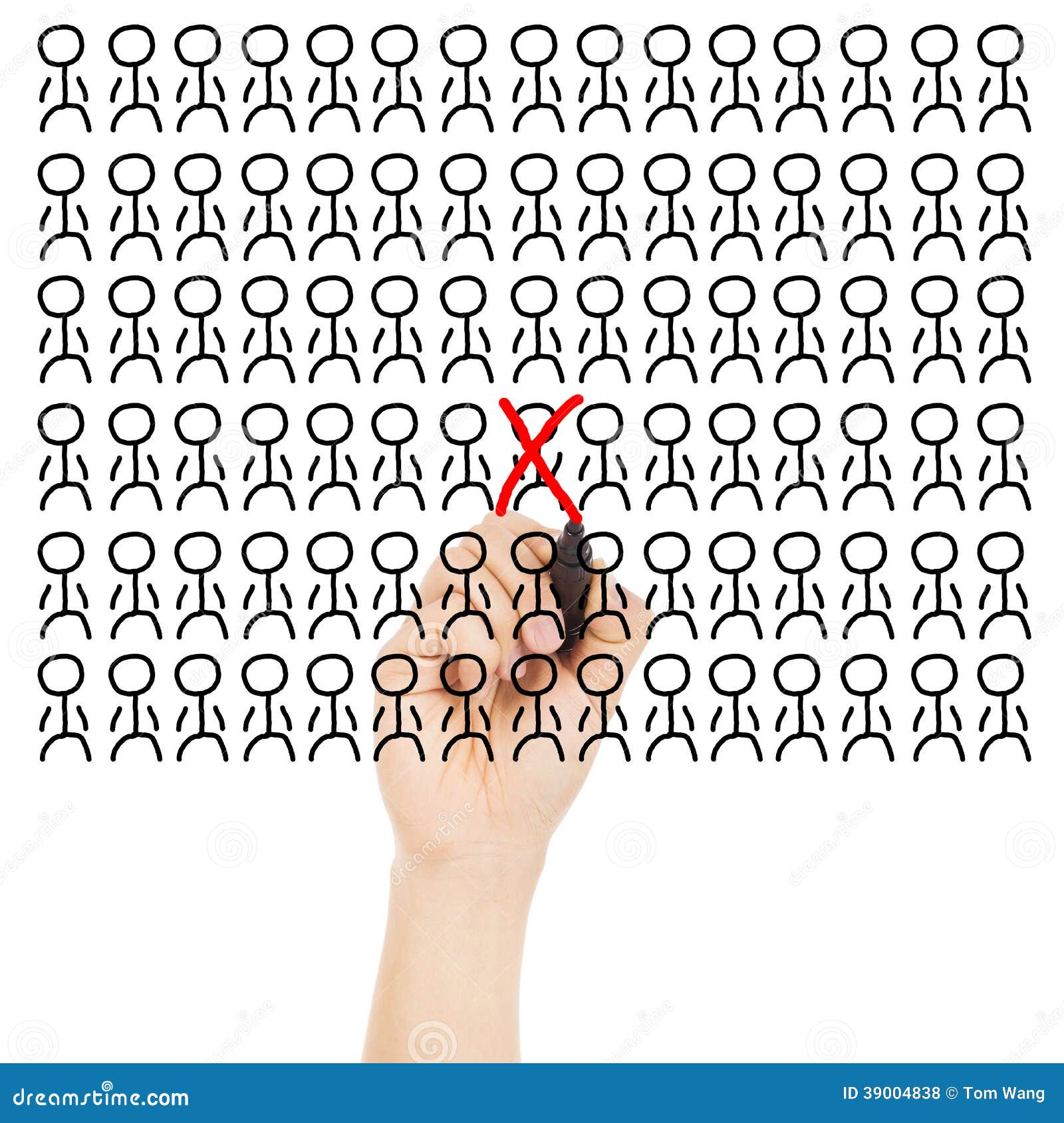 Reject a Wrong Person from a Group Stock Photo - Image of action ...