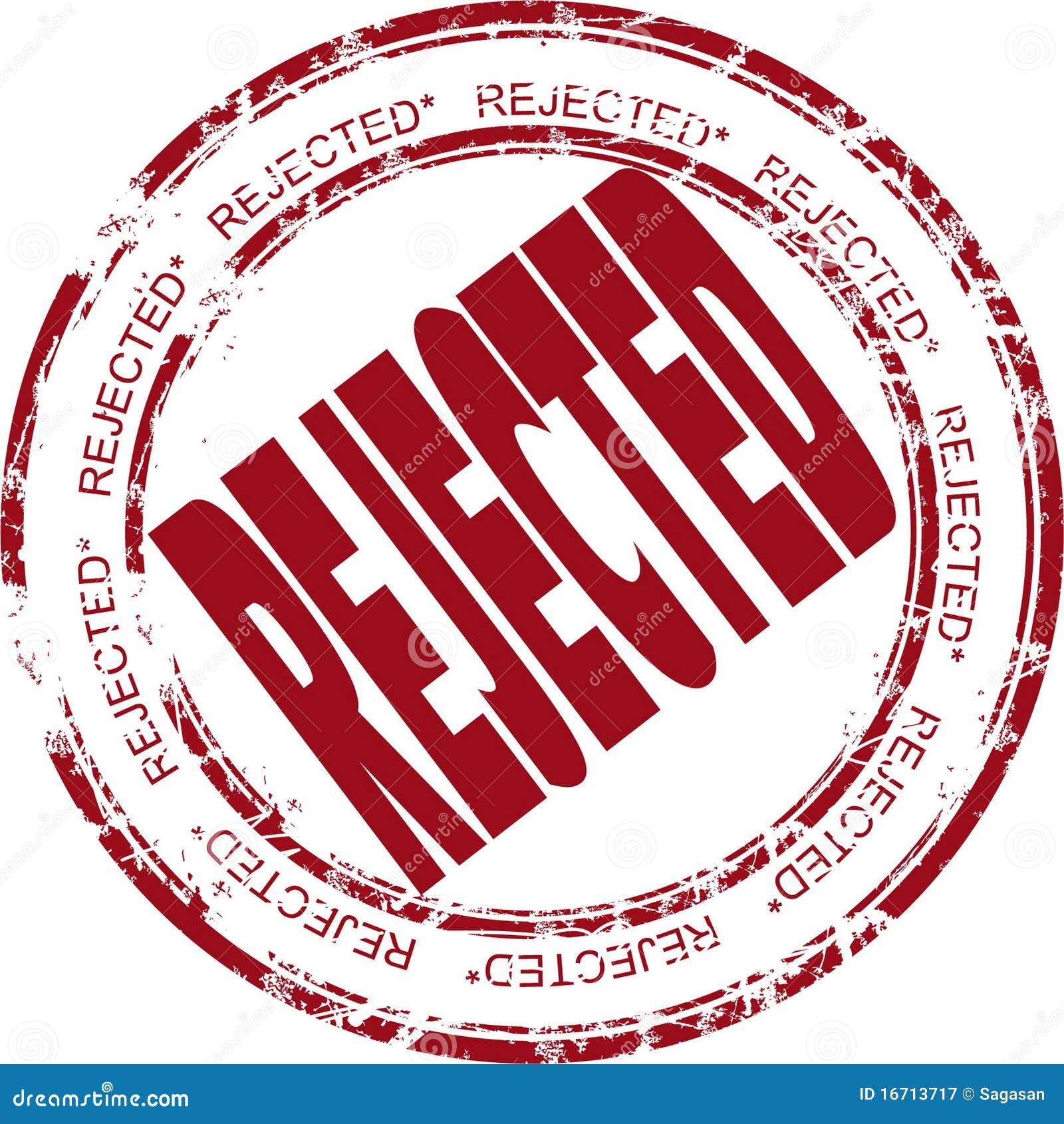 Rejected stock vector. Illustration of conflict, grunge - 16713717