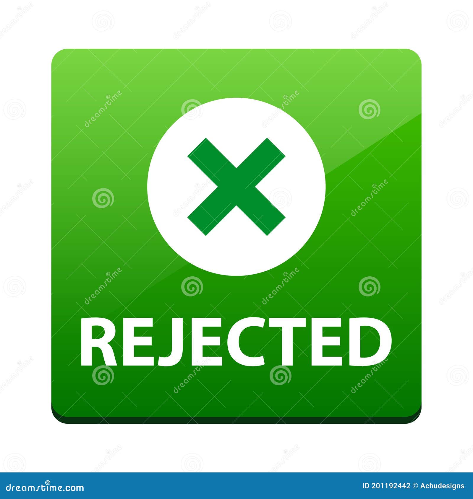 Rejected button stock vector. Illustration of business - 201192442