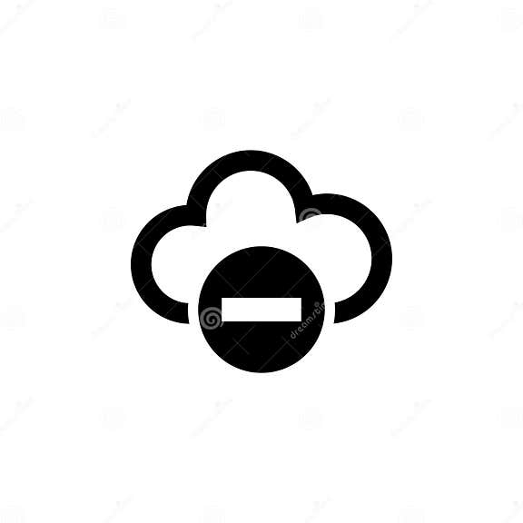 Rejected Access Network, Cloud Computing Flat Vector Icon Stock Vector - Illustration of delete ...