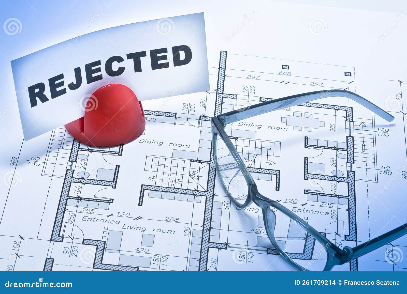 Rejected Buildings Permit Concept with Declined Residential Building ...