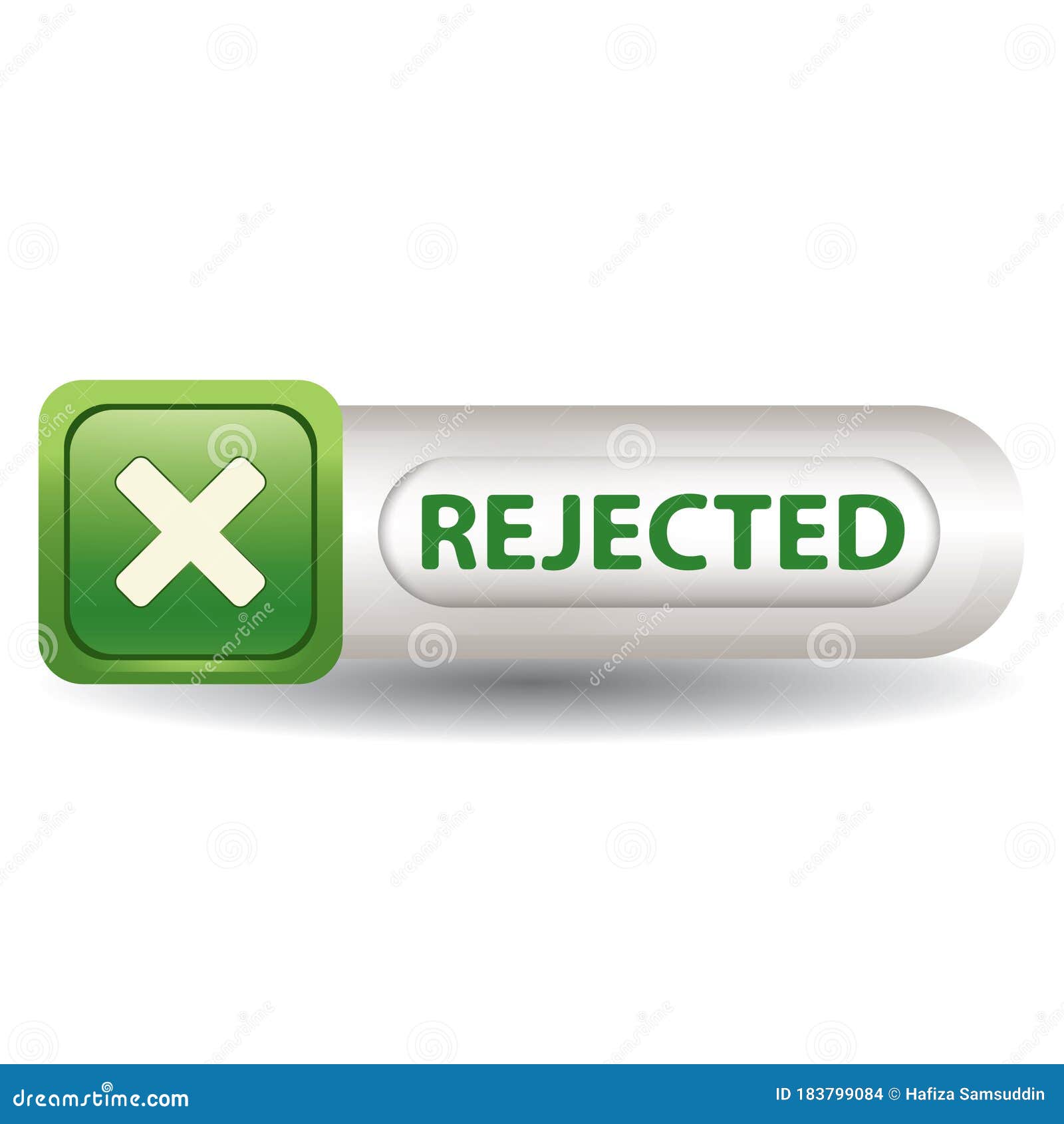 A Rejected Button Illustration. Stock Illustration - Illustration of ...